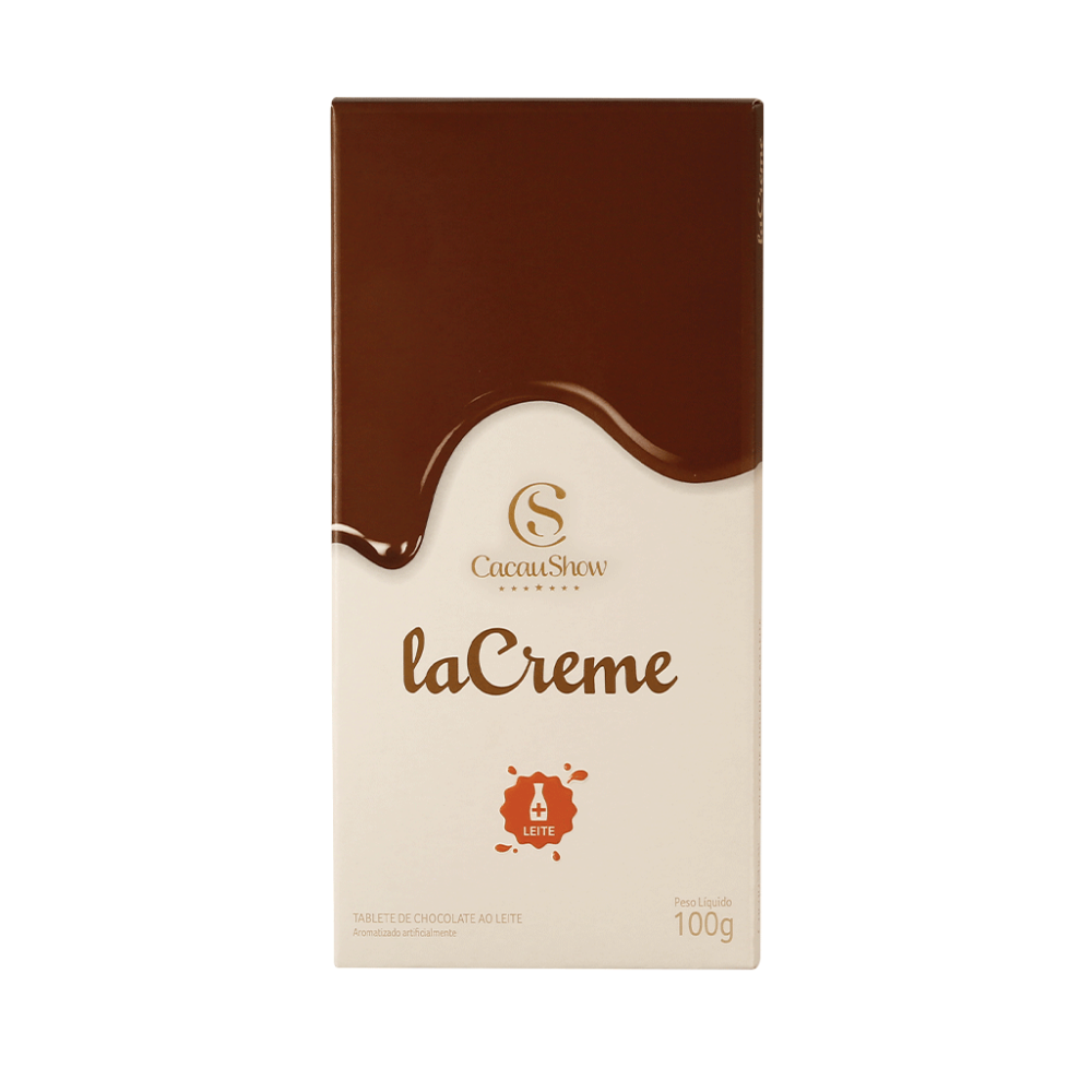 Tablete Lacreme ao leite Cacau Show | Flor de Cristal